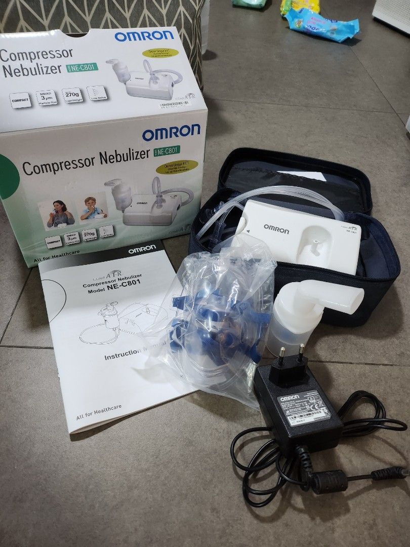 Omron compressor nebulizer NE-C801, Health & Nutrition, Medical ...