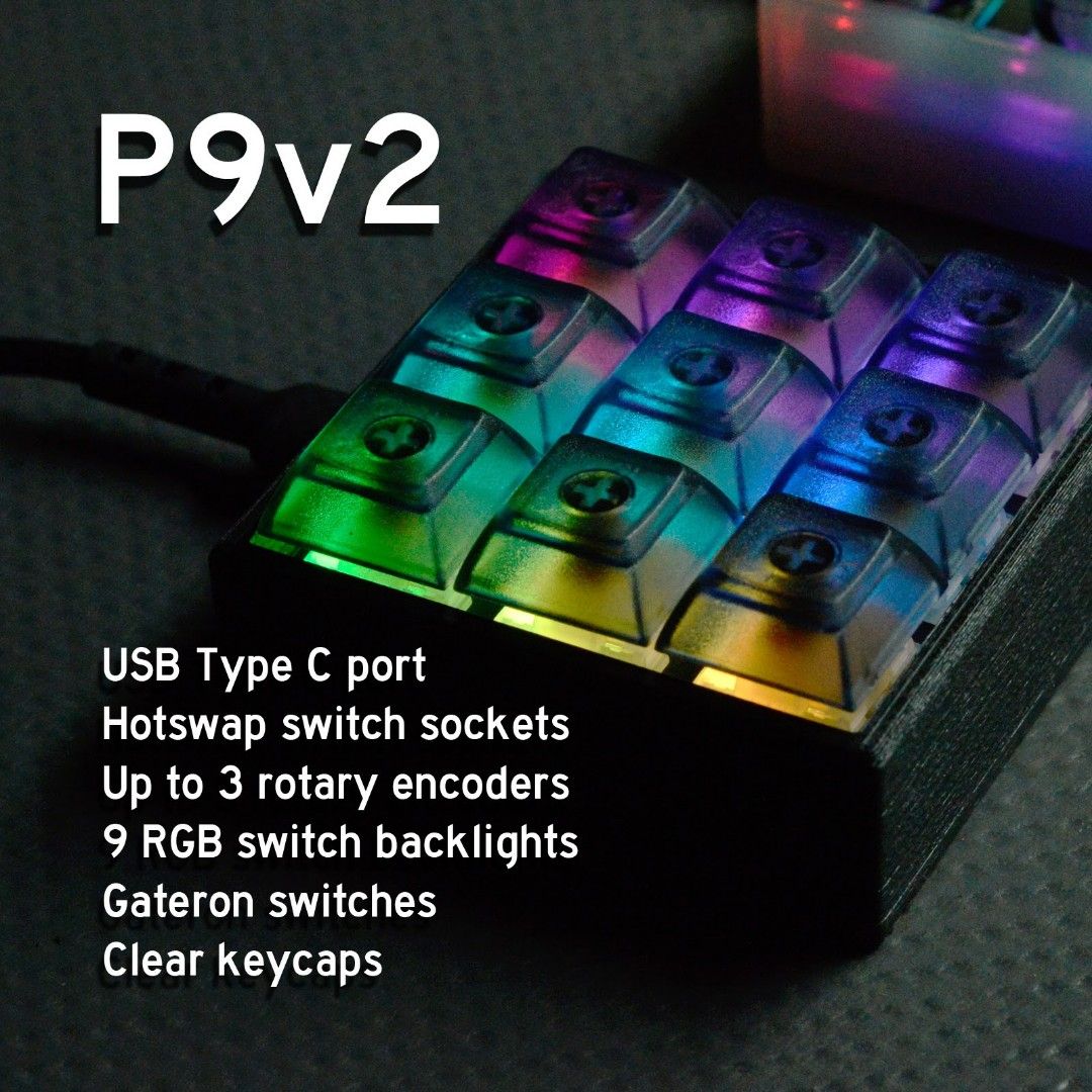 Pabile 9-Key P9 Macropad QMK Vial Programmable Mechanical Keyboard Switch, Computers & Tech ...