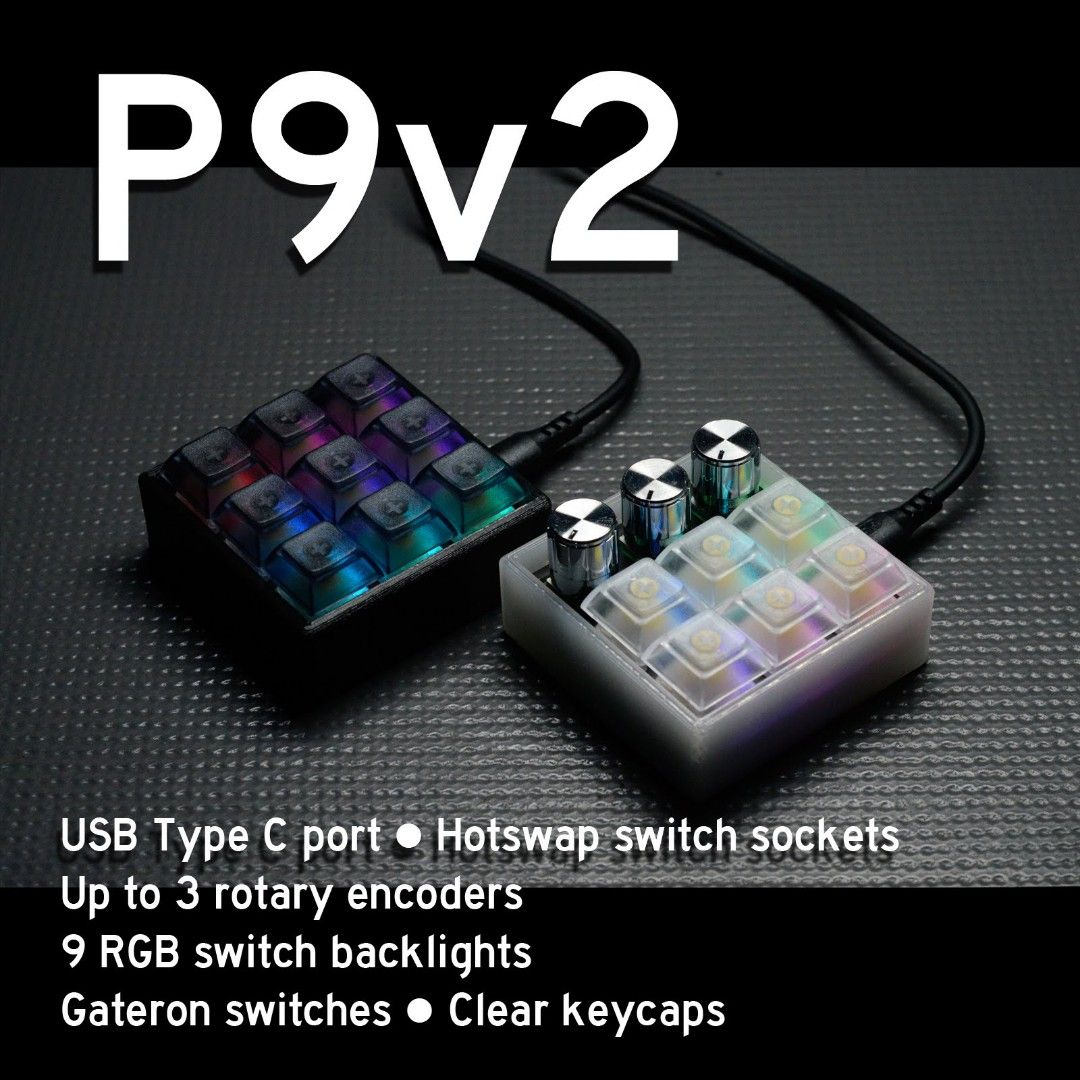 Pabile 9-Key P9 Macropad QMK Vial Programmable Mechanical Keyboard Switch, Computers & Tech ...