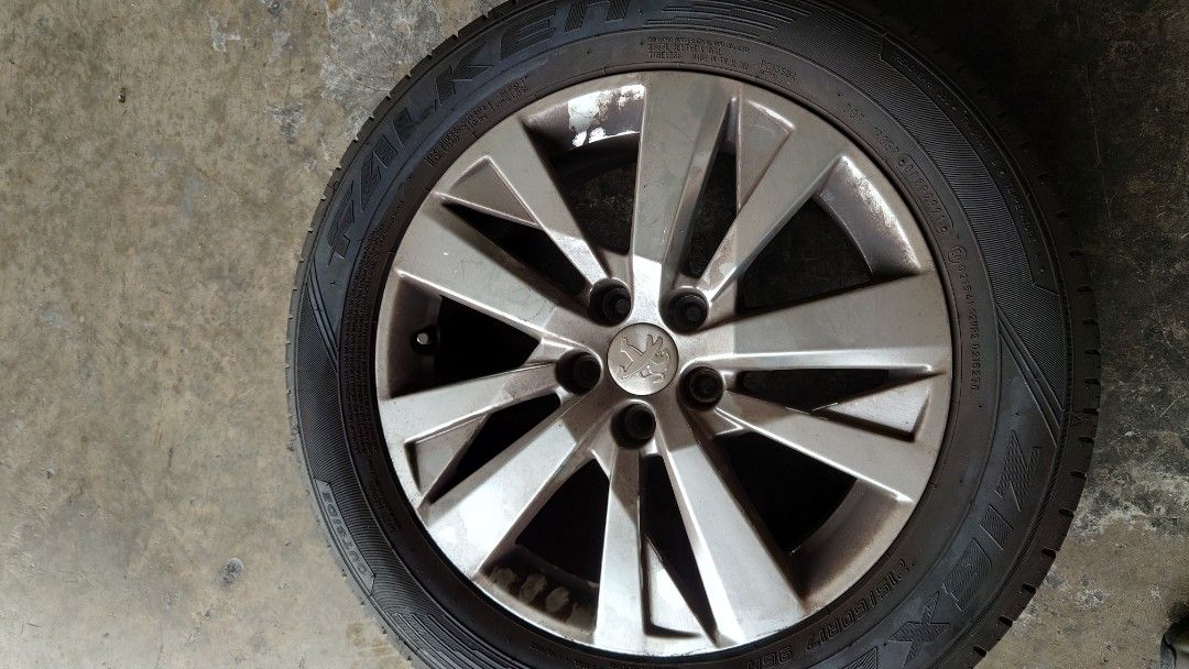 Peugeot Alloy Rims Original, Car Accessories, Tyres & Rims on Carousell