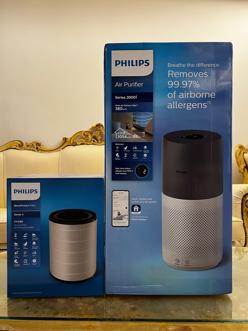Philips series 2000i AC2936/33 air purifier with free extra HEPA filter ...