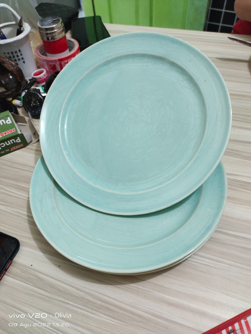 Piring Sango Keramik Polos Tosca Kuno Jadul Antik, Antik, Pajangan di ...