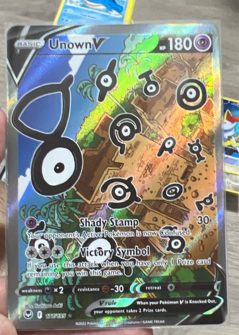 Pokemon TCG AA Unown V, Hobbies & Toys, Toys & Games on Carousell