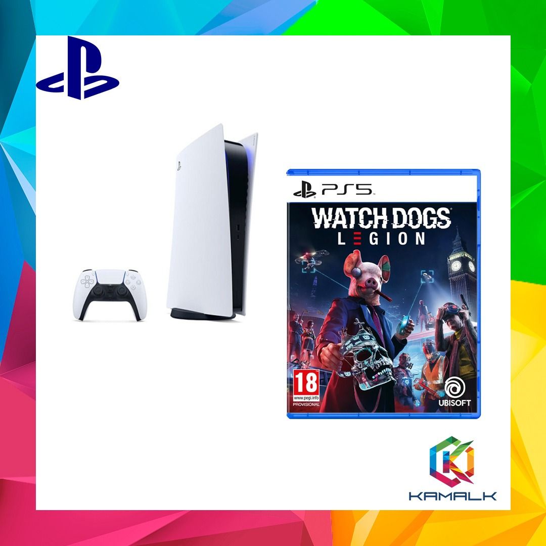 PS5 Console Disc Version + PS5 Watch Dogs Legion Game, Video Gaming ...