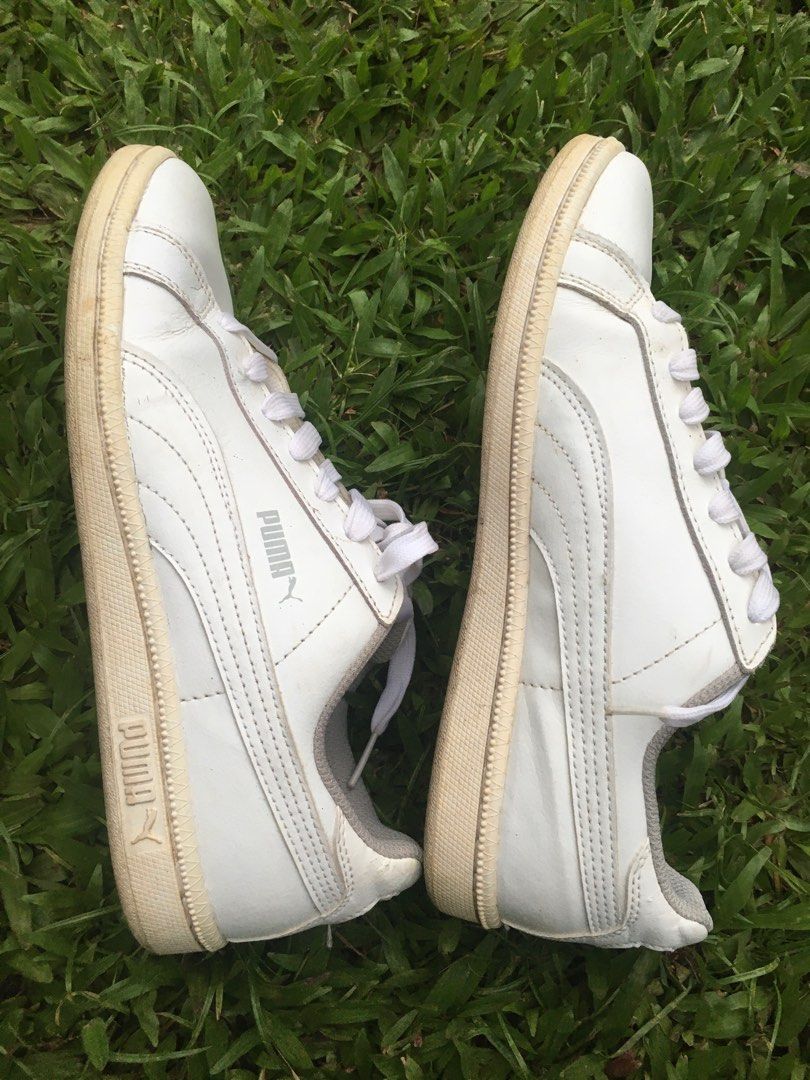 Puma white shoes uk6, Women's Fashion, Footwear, Sneakers on Carousell