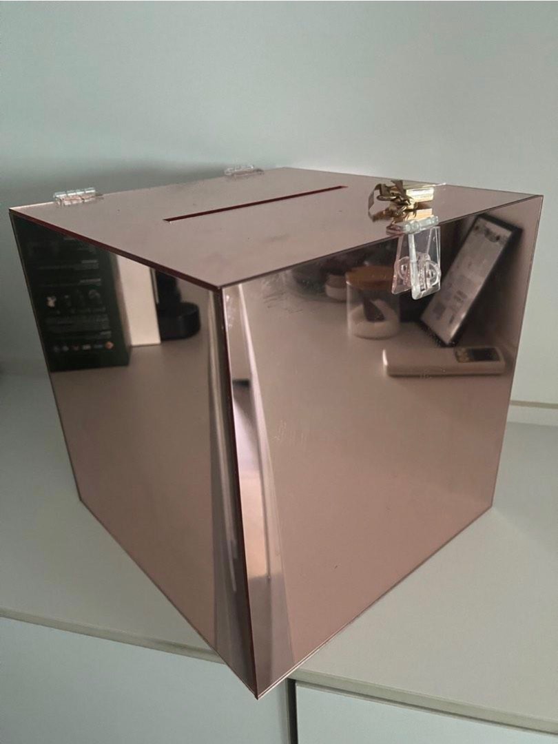 Rose Gold Ang Bao Box, Furniture & Home Living, Home Improvement ...