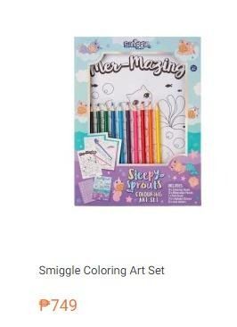 SALE! 47% OFF Smiggle Colouring Set, Hobbies & Toys, Stationary & Craft ...