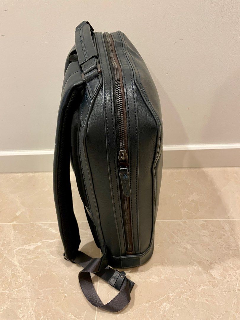 Samsonite leather backpack -blue, Men's Fashion, Bags, Backpacks on ...