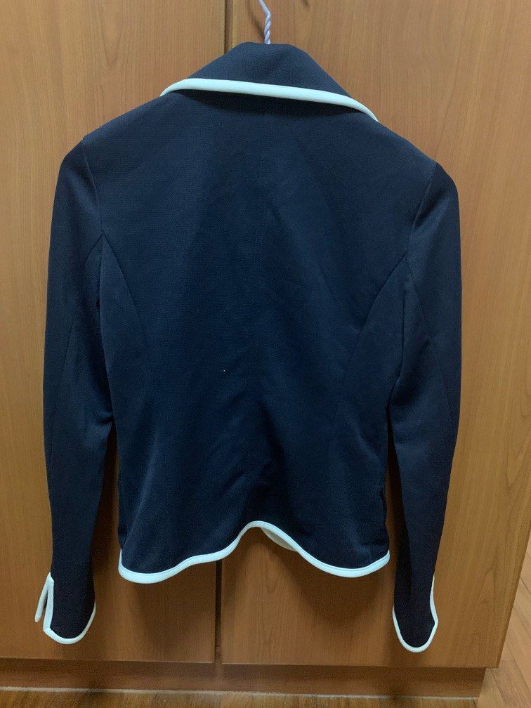 School uniform inspired navy blue jacket, Women's Fashion, Coats ...