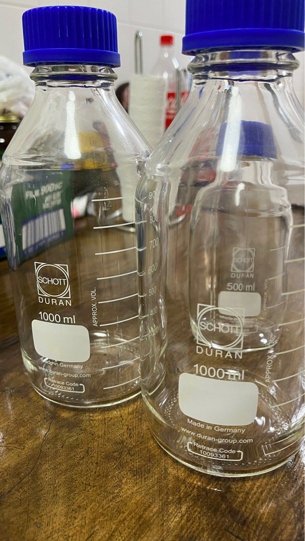 Schott Duran Glass Bottles & Beaker, TV & Home Appliances, Kitchen ...