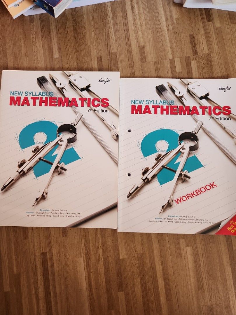 Sec 2 New Syllabus Mathematics shinglee textbook workbook 7th edition ...