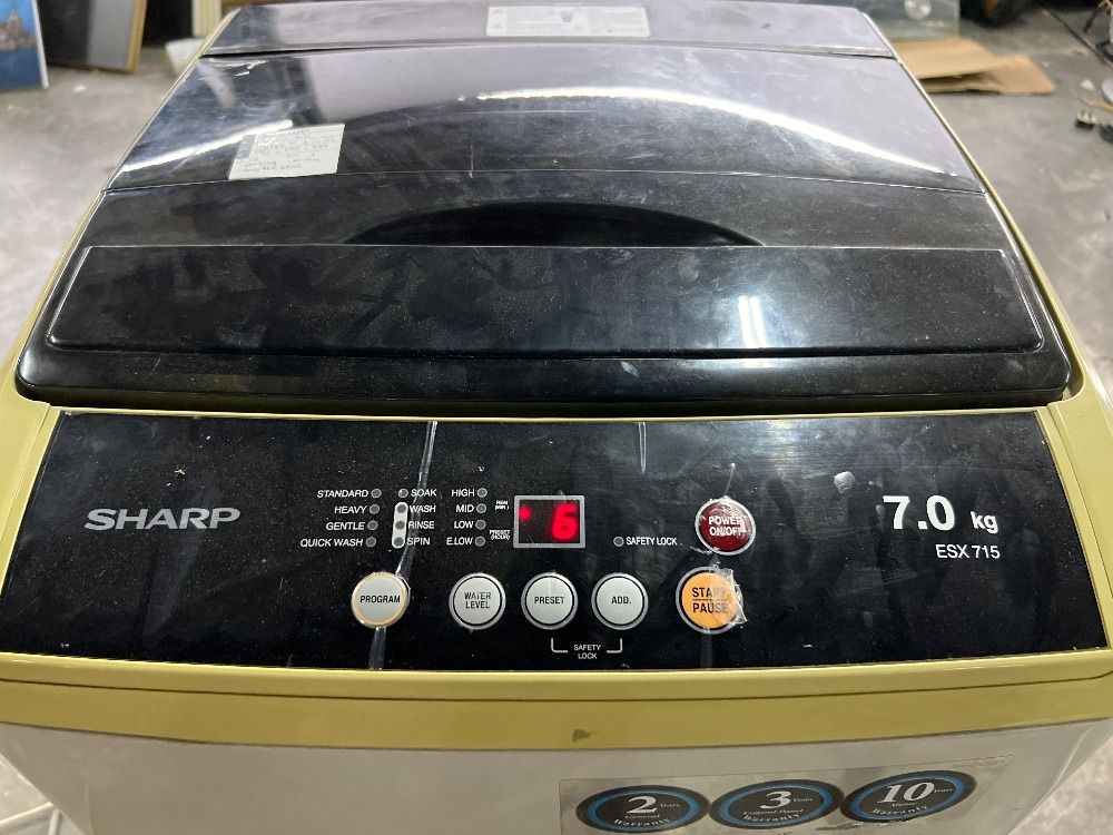 SHARP Top Load 7KG Washing Machine Model ESX715 / Model Mesin Basuh ...