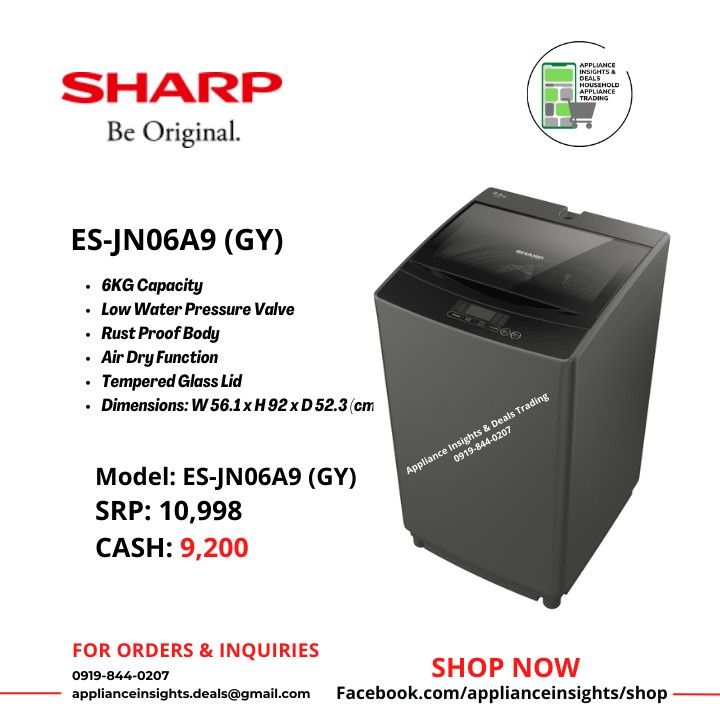 Sharp Top-load Washing Machine, TV & Home Appliances, Washing Machines ...