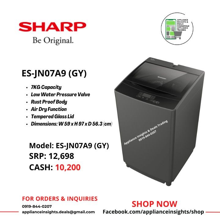 Sharp Top-load Washing Machine, TV & Home Appliances, Washing Machines ...