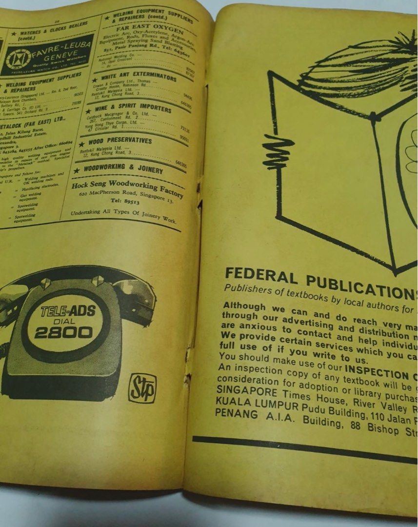 Singapore Yellow Pages telephone directory 1966, Hobbies & Toys ...
