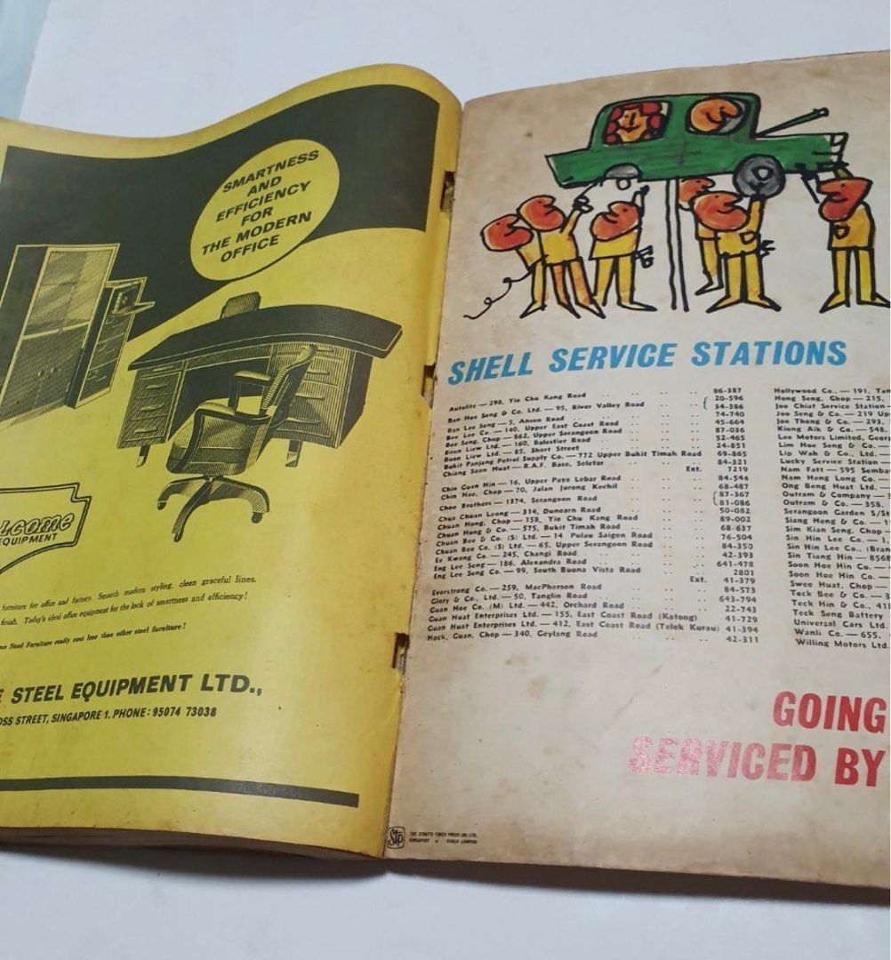 Singapore Yellow Pages telephone directory 1966, Hobbies & Toys ...