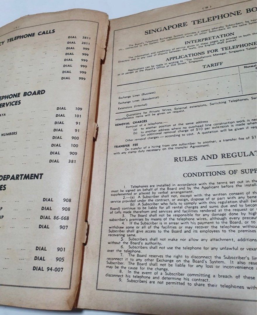 Singapore Yellow Pages telephone directory 1966, Hobbies & Toys ...