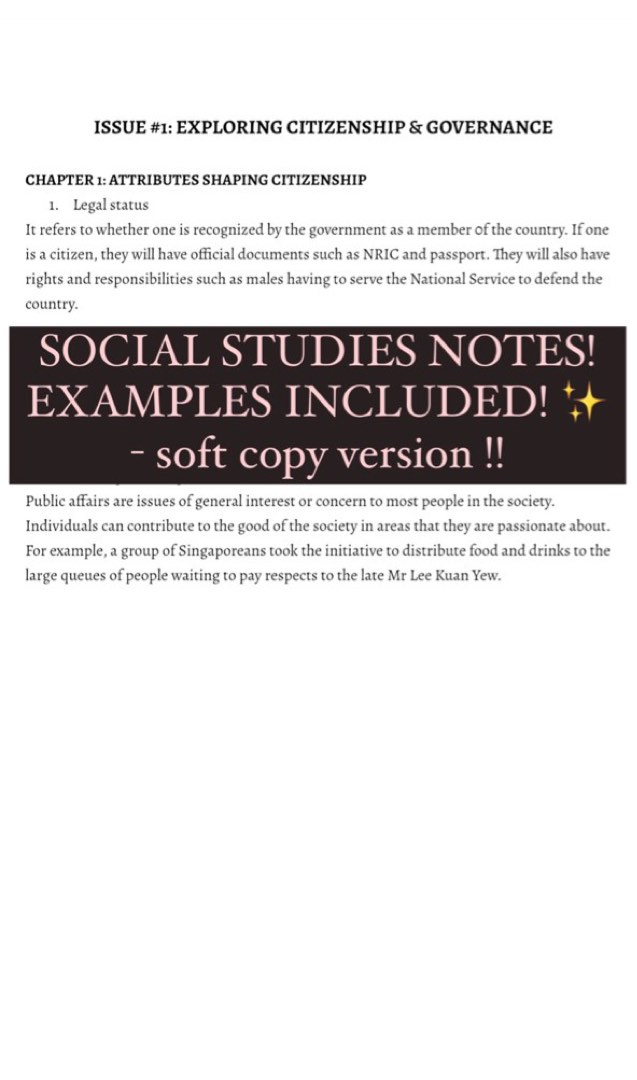 Social Studies SOFT COPY Consolidated Notes , Hobbies & Toys, Books ...