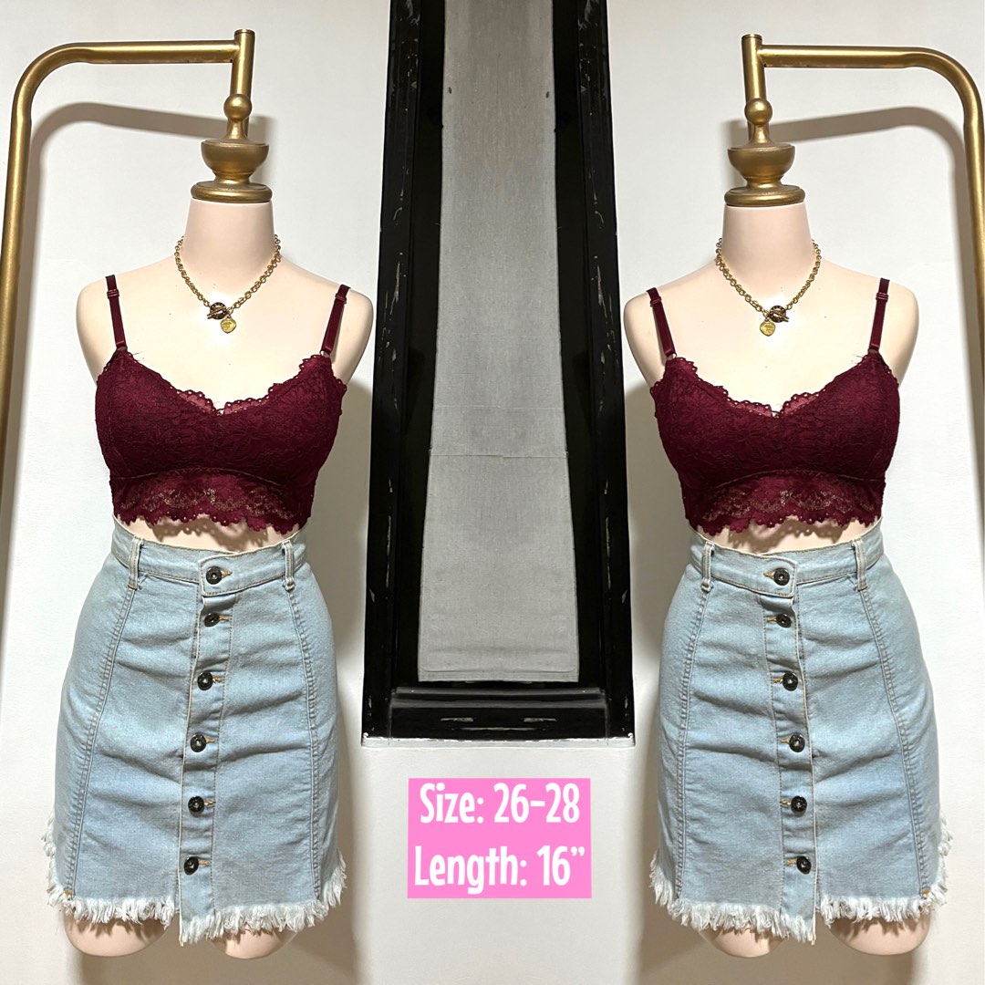 Soft denim tattered button down pencil skirt, Women's Fashion, Bottoms ...