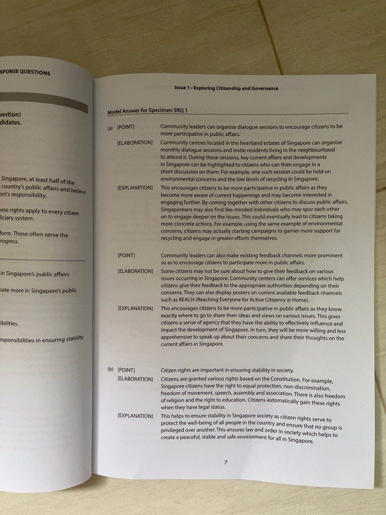 SS O Level Guide for structured-response questions, Hobbies & Toys ...