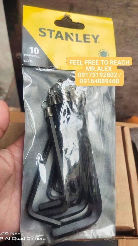 Stanley Allen Wrench Hex Key Set Specs: 1.5mm to 10m, Commercial ...