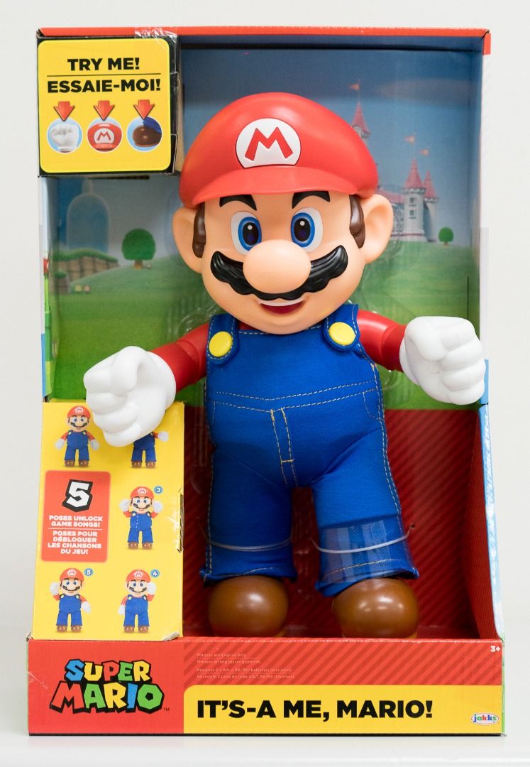 Super Mario: It's A Me Mario! Talking and Posable Mario Collectible ...