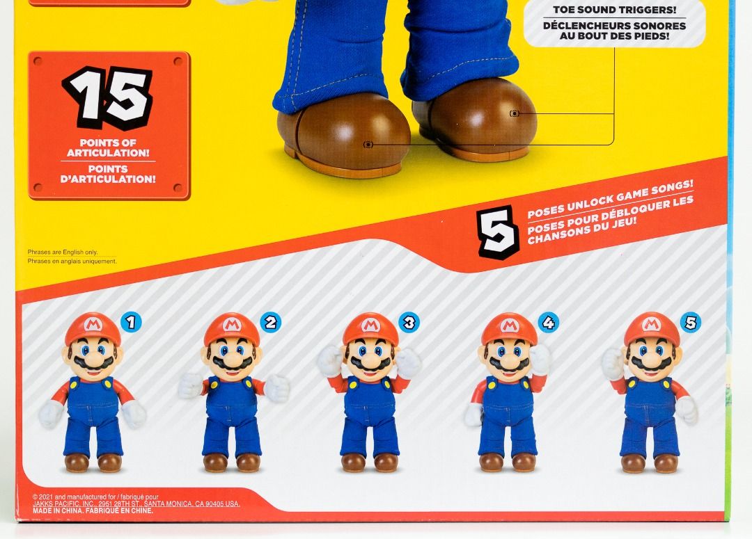 Super Mario: It's A Me Mario! Talking and Posable Mario Collectible Action Figure, Hobbies ...