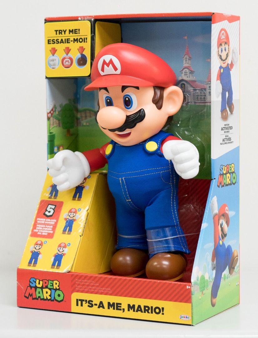 Super Mario: It's A Me Mario! Talking and Posable Mario Collectible ...