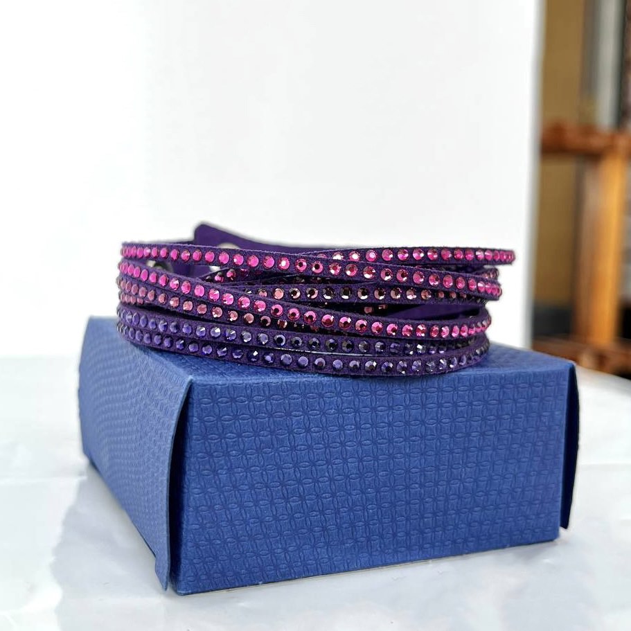 Swarovski Slake Bracelet Purple, Women's Fashion, Jewelry & Organisers ...