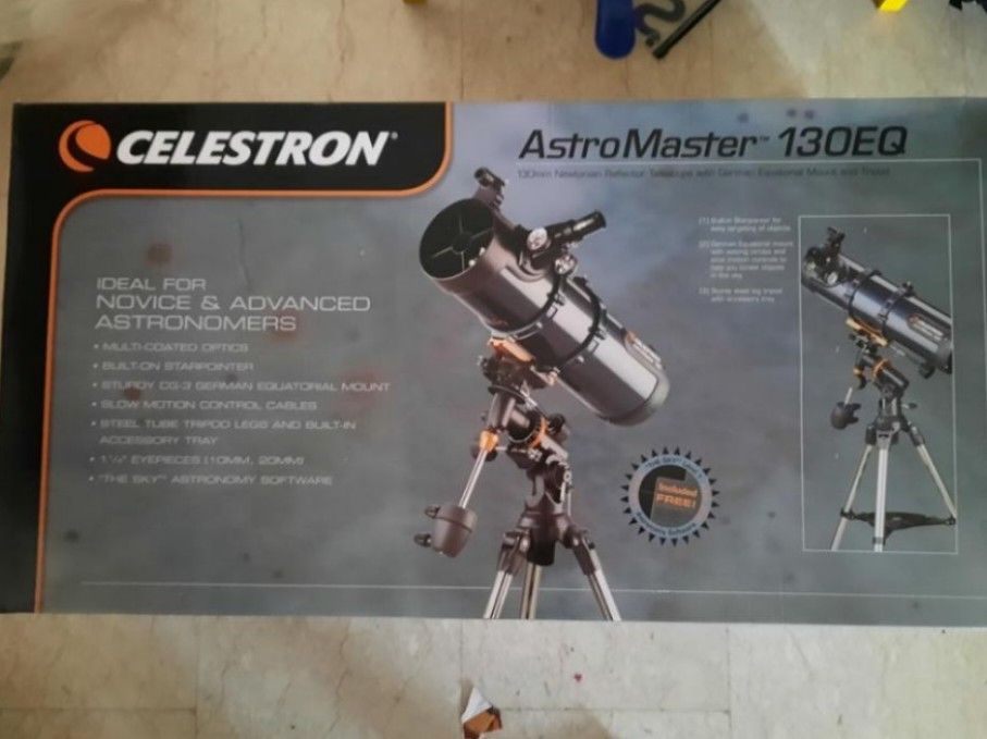 Telescope : Celestron Astromaster 130 EQ, Sports Equipment, Hiking & Camping on Carousell