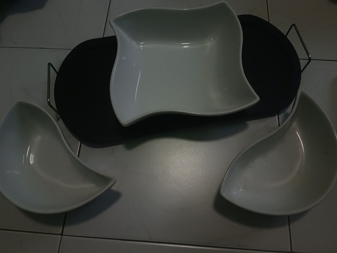 Three Piece Snack and Dip Set, Furniture & Home Living, Kitchenware ...