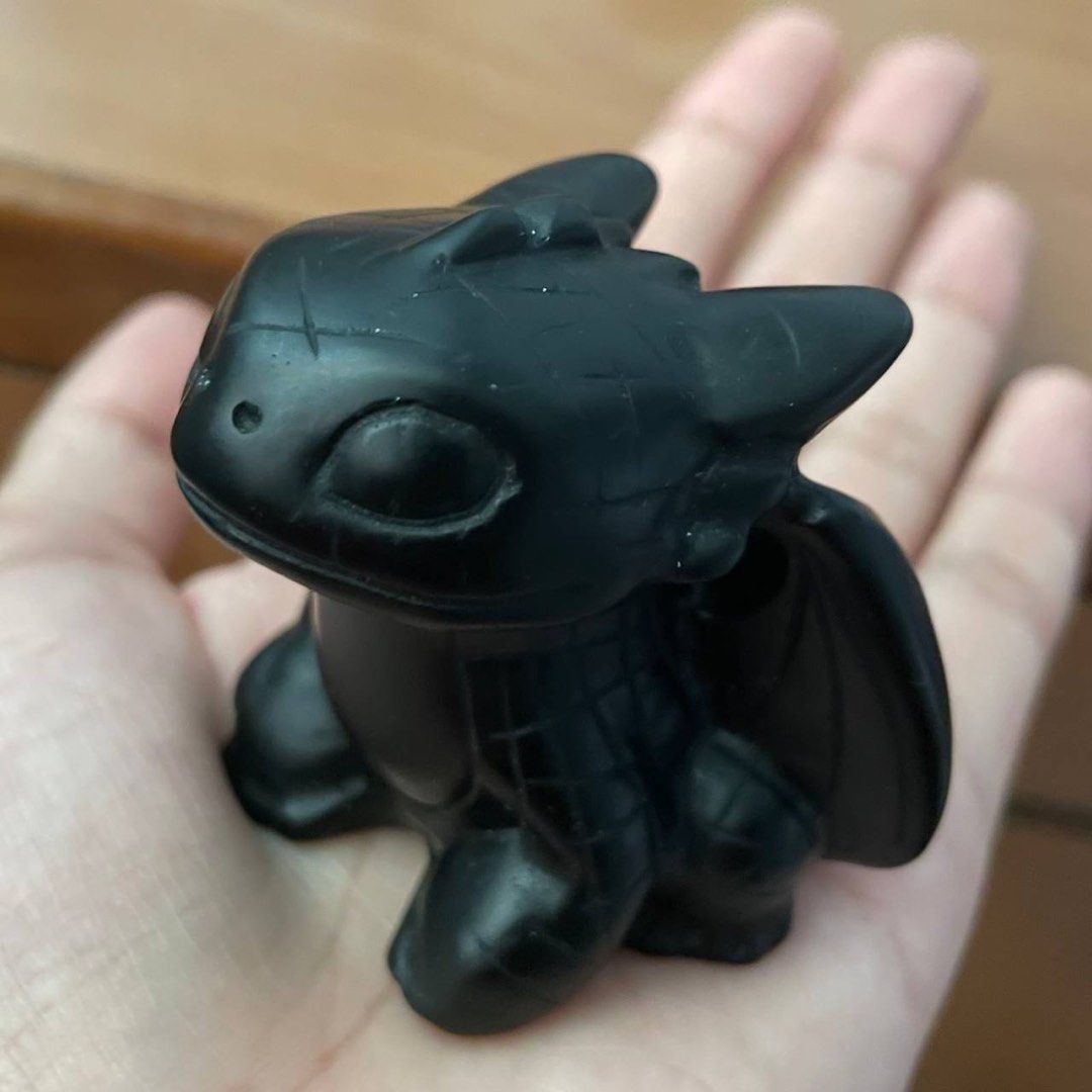 Toothless carving (how to train your dragon httyd crystal figure black ...