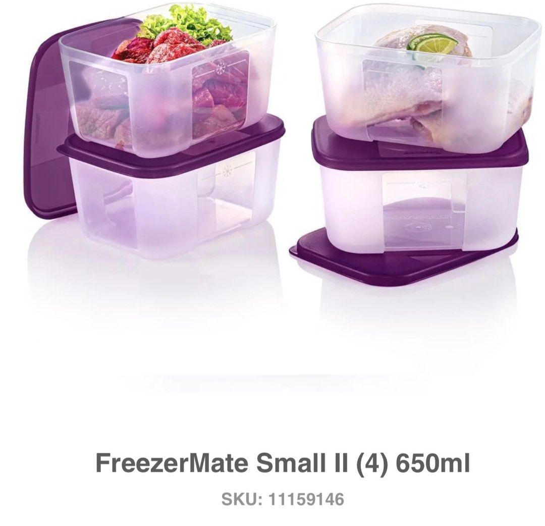 Tupperware FreezerMate (4) 650ml, Furniture & Home Living, Kitchenware & Tableware, Food ...