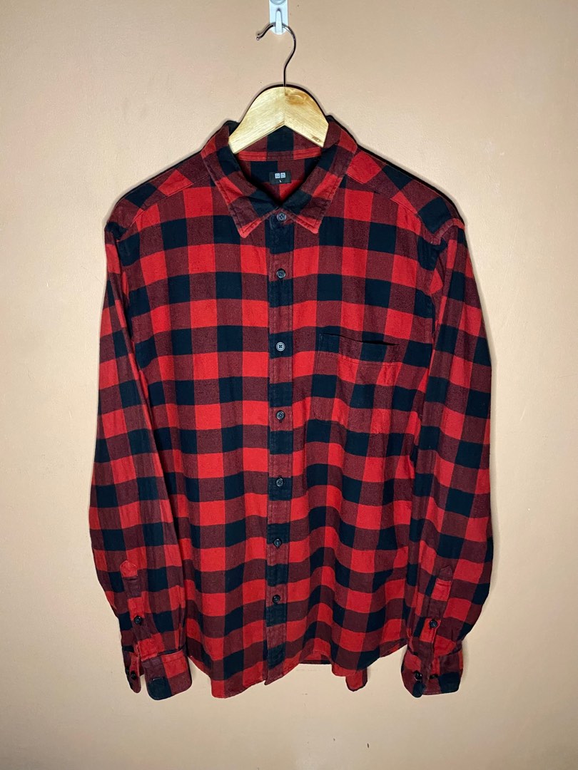 Uniqlo Basic Flannel Shirt, Men's Fashion, Tops & Sets, Tshirts & Polo ...