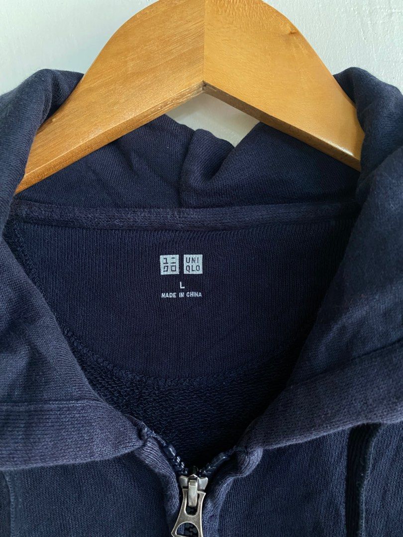 Uniqlo Blue Hoodie jacket, Men's Fashion, Coats, Jackets and Outerwear ...
