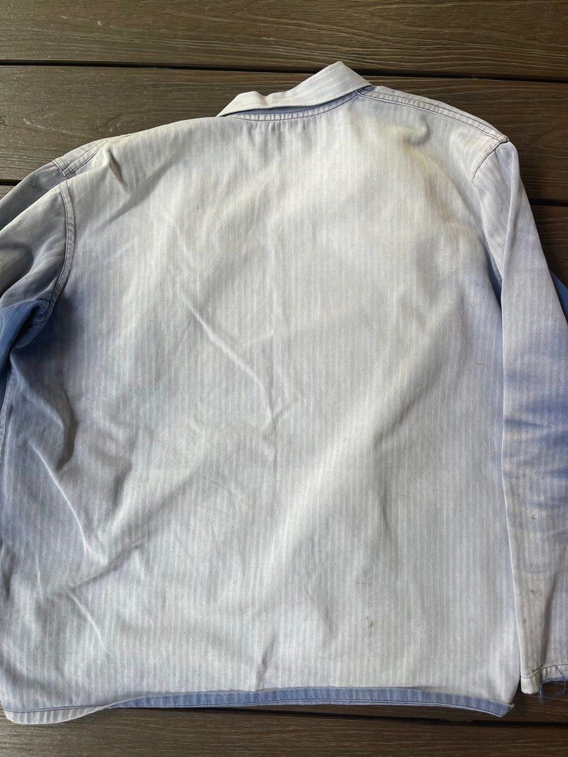 Vintage 1980s French HBT Chore Jacket, Men's Fashion, Coats, Jackets and Outerwear on Carousell