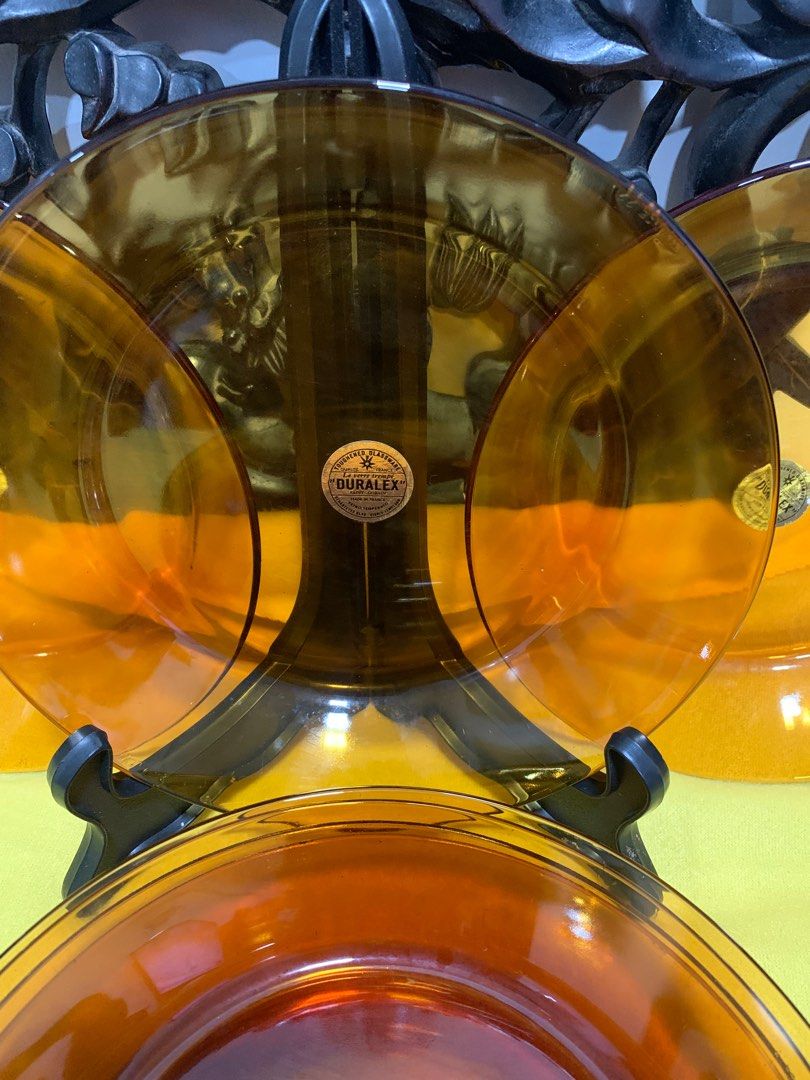 Vintage Duralex Amber Plate, Hobbies & Toys, Collectibles & Memorabilia ...