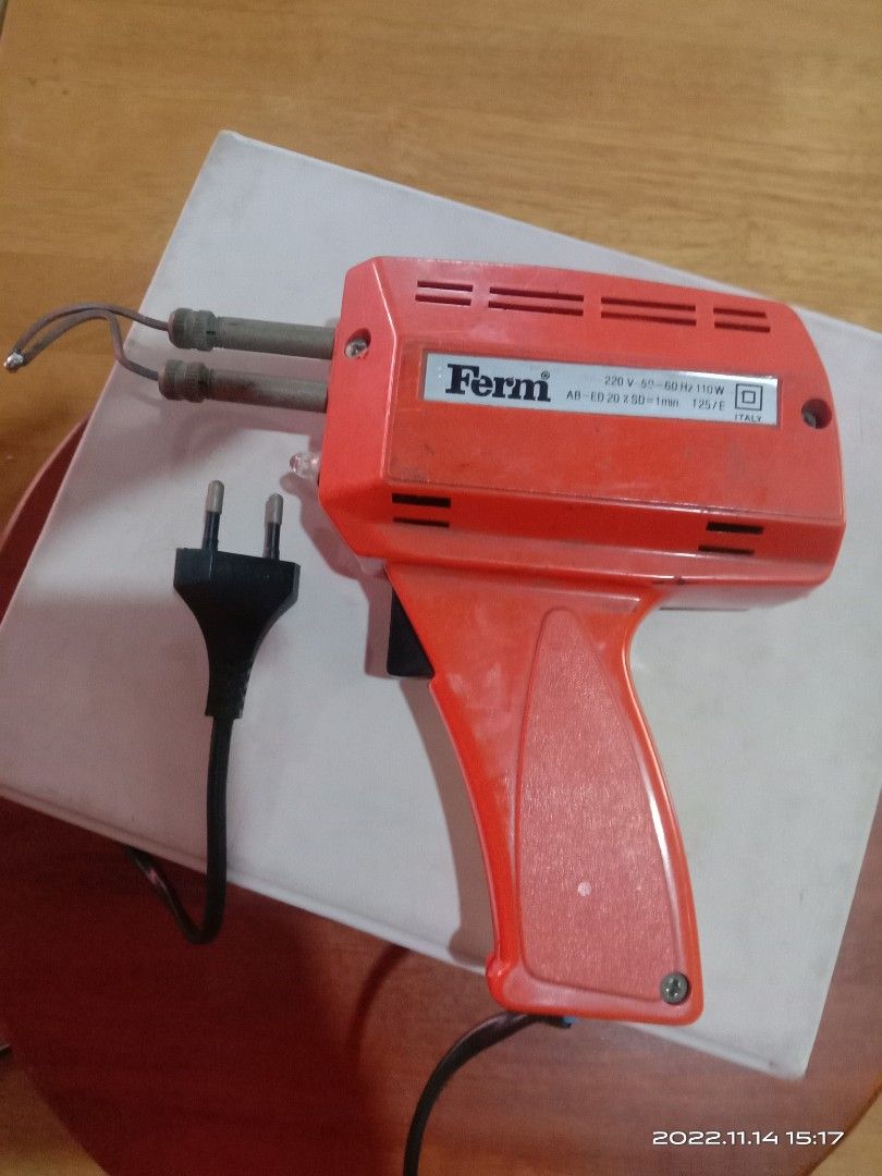 Vintage Ferm soldering iron gun,220 volts,made in italy, Hobbies & Toys ...