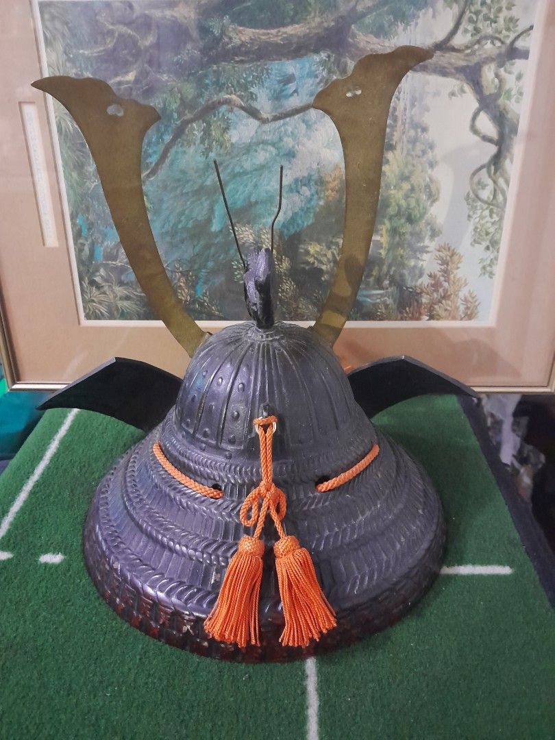 Vintage Japan Samurai Helmet Kiyomasa heavy metal 3kg weight, Hobbies ...