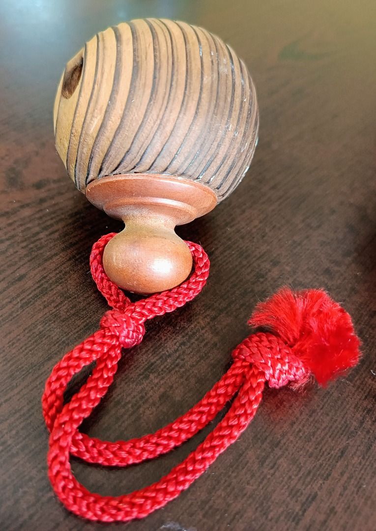 Vintage Sugi Wood Suzu Bell Cleansing Bell Shrine Bell Lucky Charm ...