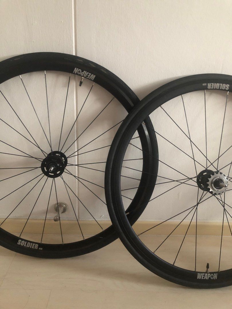 weapon wheelset laced to chosen hubs (URGENT), tags: fixie wheelset ...