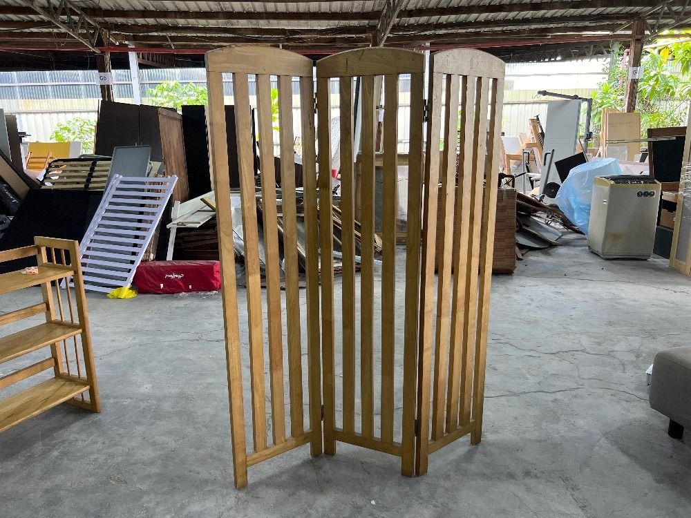Wooden 6ft Tri Fold Partition / Partition Lipat Tiga 6 kaki kayu ...