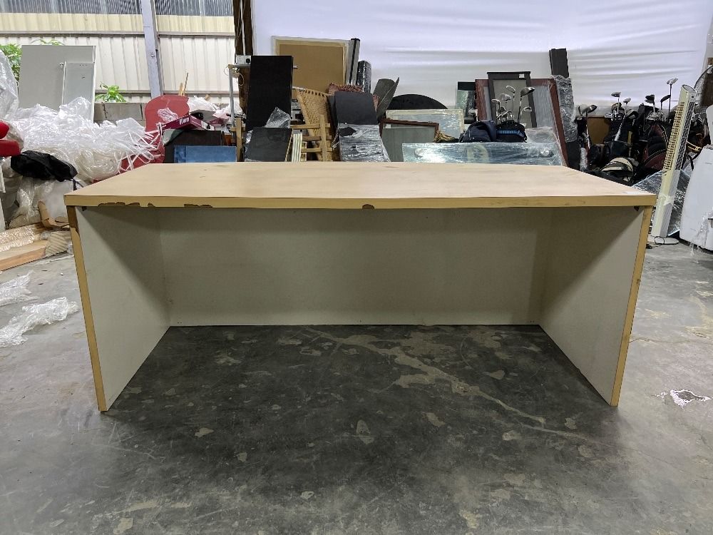 Wooden Study Table Light Brown Colour / Meja Belajar Kayu Warna Coklat ...