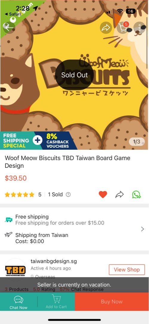 Woof Meow Biscuits Board Game, Hobbies & Toys, Toys & Games on Carousell