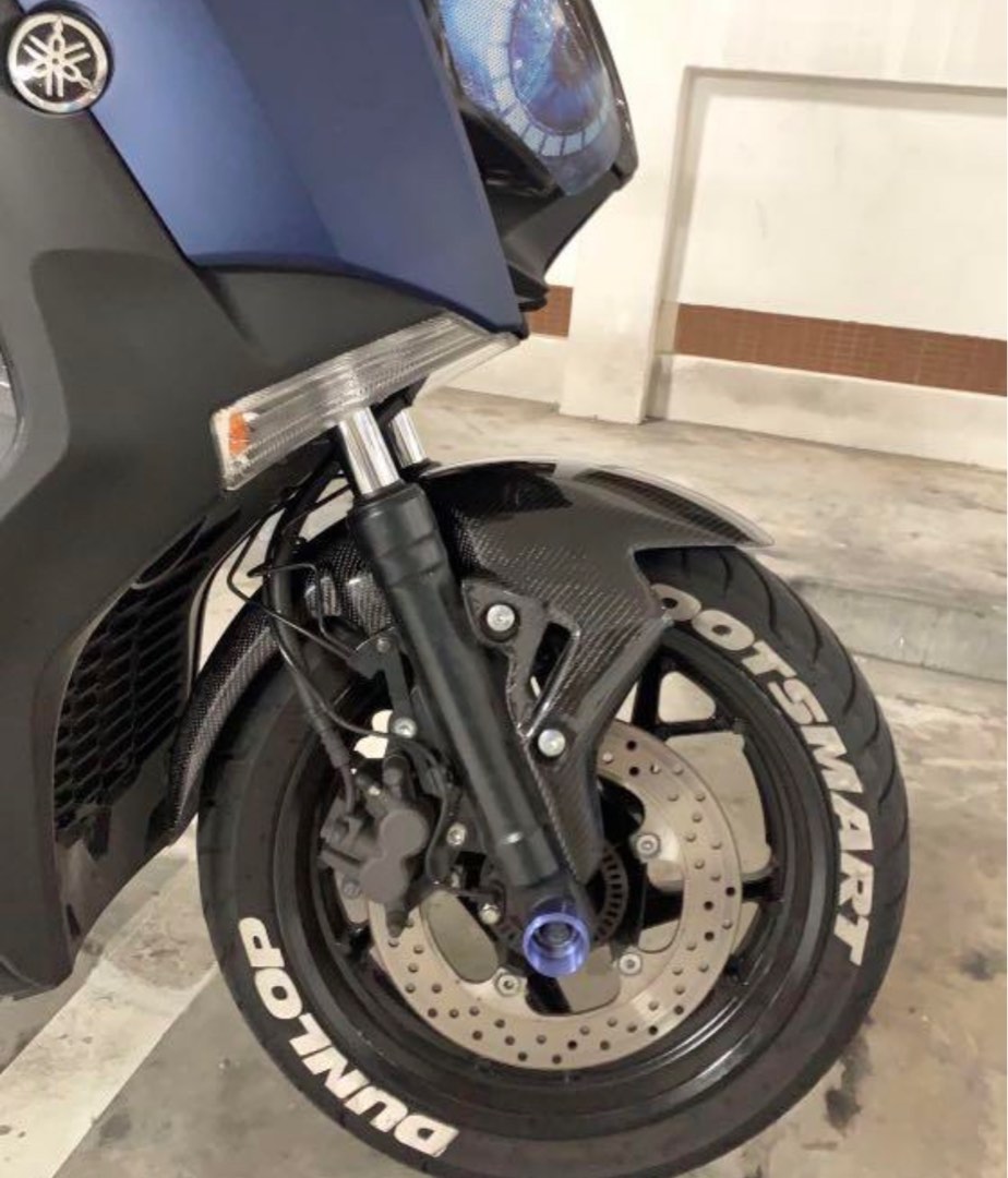 Xmax front mudguard model R1 ori carbon Kevlar, Motorcycles, Motorcycle ...