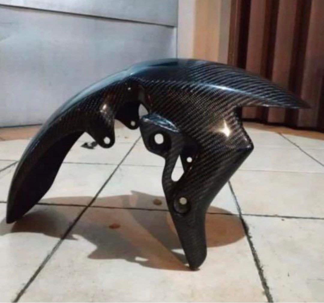 Xmax front mudguard model R1 ori carbon Kevlar, Motorcycles, Motorcycle ...