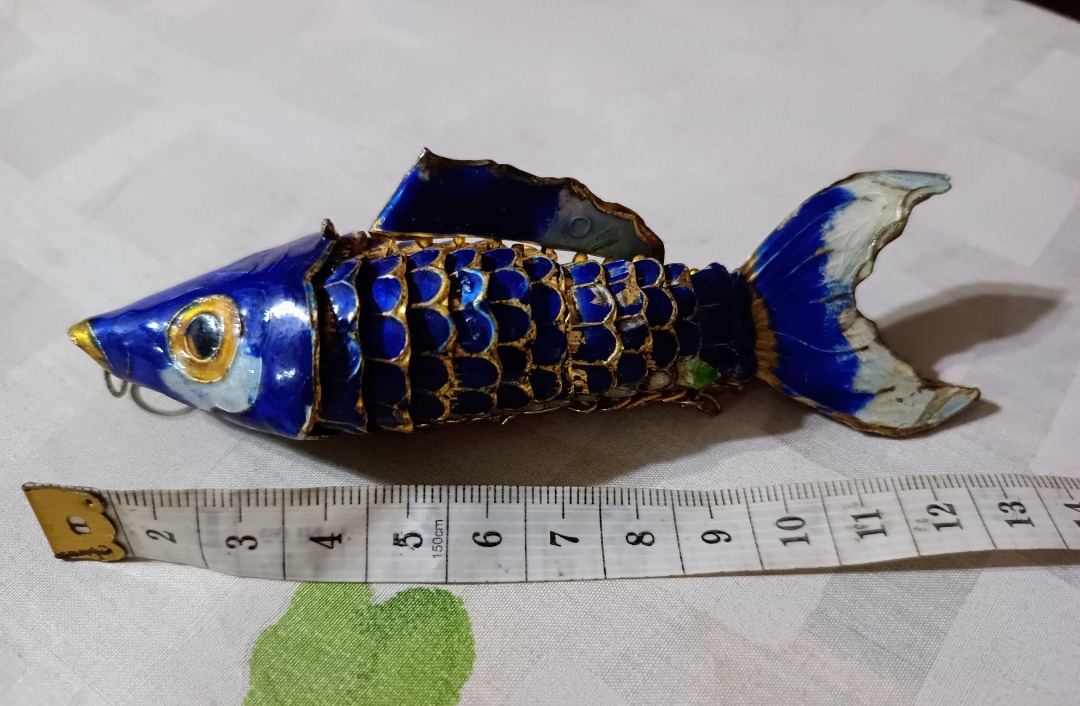 1930s Vintage Chinese Enamel Reticulated Fish Wire Filigree, Hobbies ...