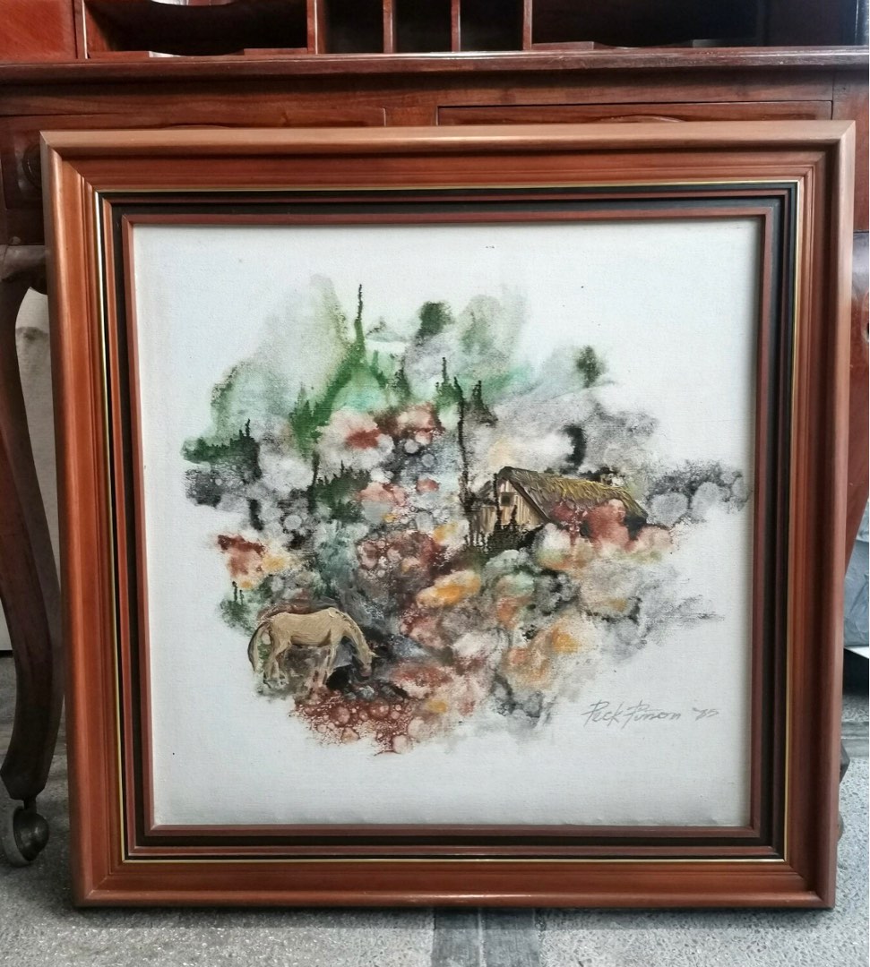 1985 Peck Piñon Oil on Canvas Painting, Hobbies & Toys, Stationary ...