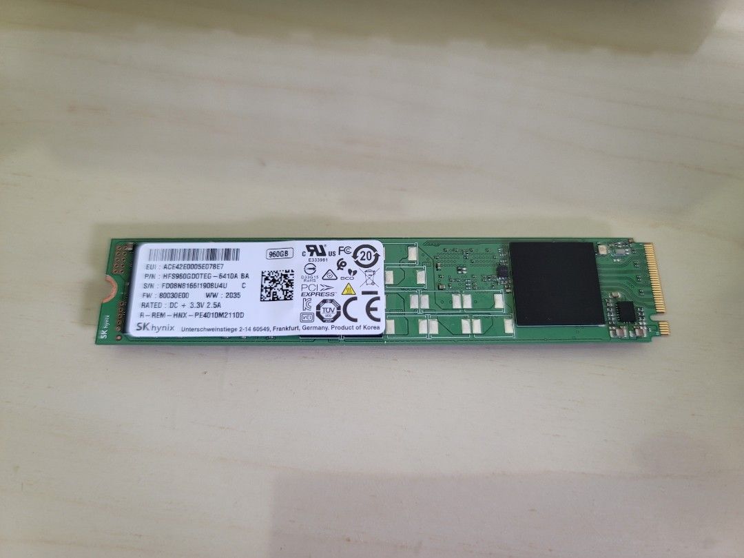 1TB SK Hynix Enterprise SSD 22110 SSD PE4010, Computers & Tech, Parts ...