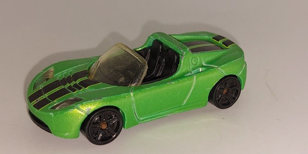 2008 Hot Wheels Mattel Tesla Roadster Collectible Diecast Toy Green Car ...